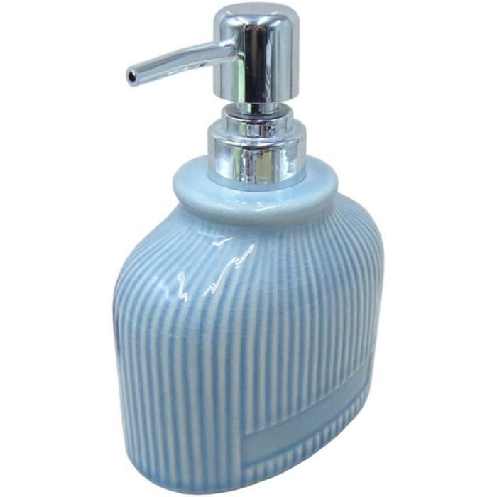 Distributeur Savon Liquide Bleu Céramique Crack Distributeur de Savon ...