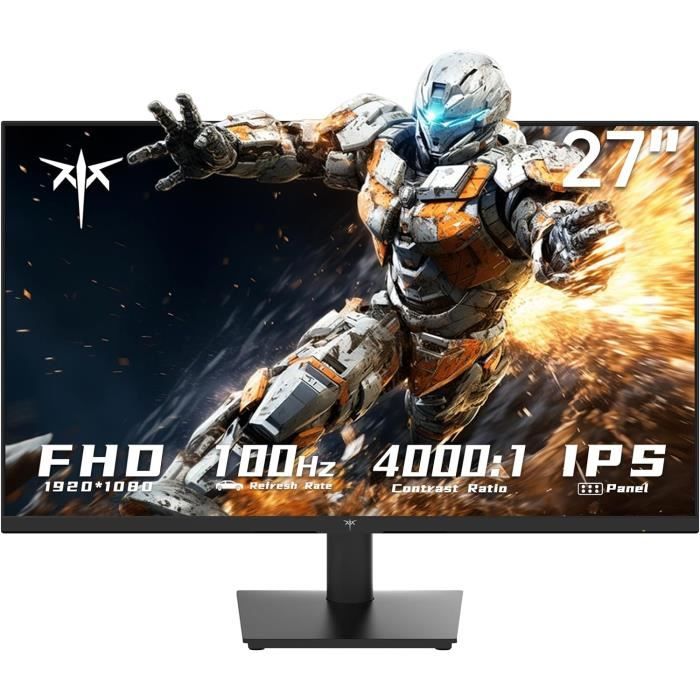 Ecran Pc Gaming 27 Pouces, Va 100Hz Moniteur, Fhd 1080P 1920 X 1080 ...