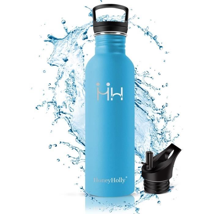 Gourde Inox, 500-750-1000Ml, Bouteille D'Eau Acier Inoxydable, Gourde ...