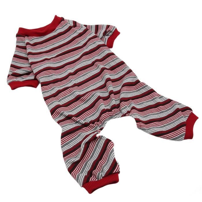 VGEBY Pyjama rayé pour chien Pyjama pour chien rayé à la mode mignon ...