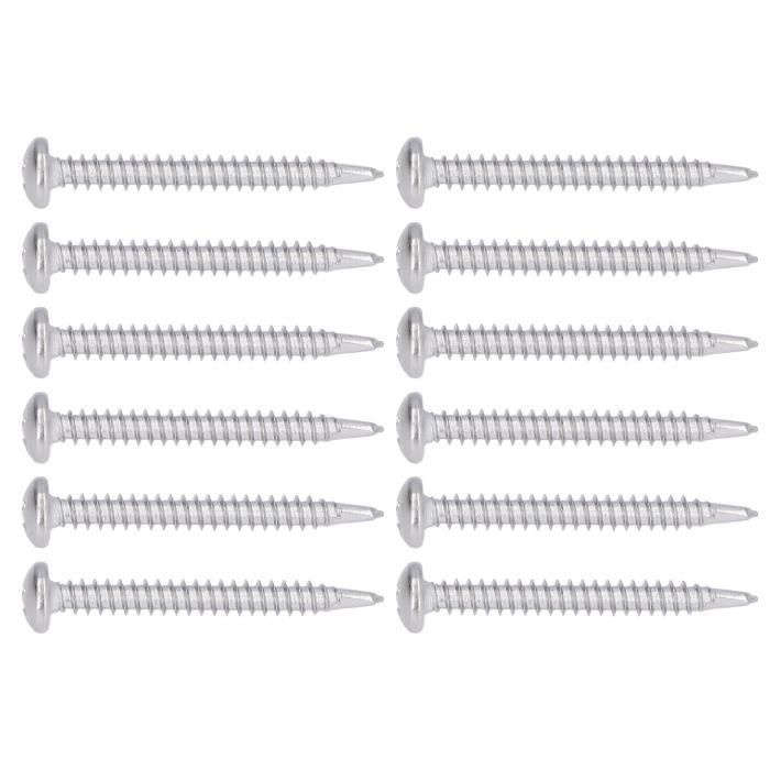 ZJCHAO fixation à vis Lot de 100 Vis Autoperceuses en Acier Inoxydable à Tête Ronde, Fixation M4 ...