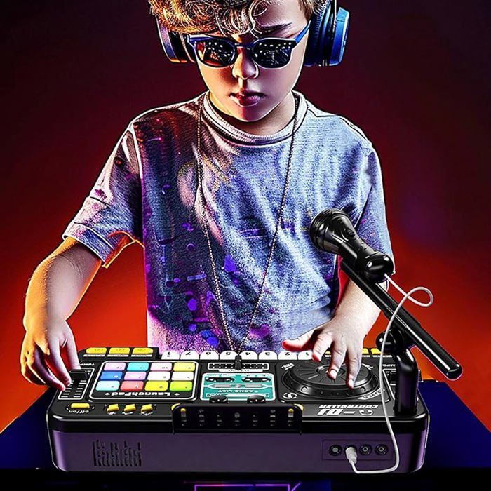 Table De Mixage DJ - Enfant Mixeur Rechargeable avec Microphones ...