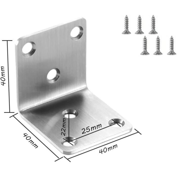 Équerre De Coin Fixation 10 Pièces Équerre De Coin En Acier Inox Avec ...