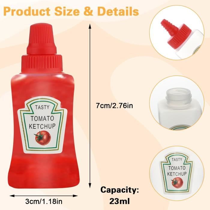 Lot De 8 Mini Bouteilles, À Sauce Avec Bouchon À Vis Robuste Petites ...