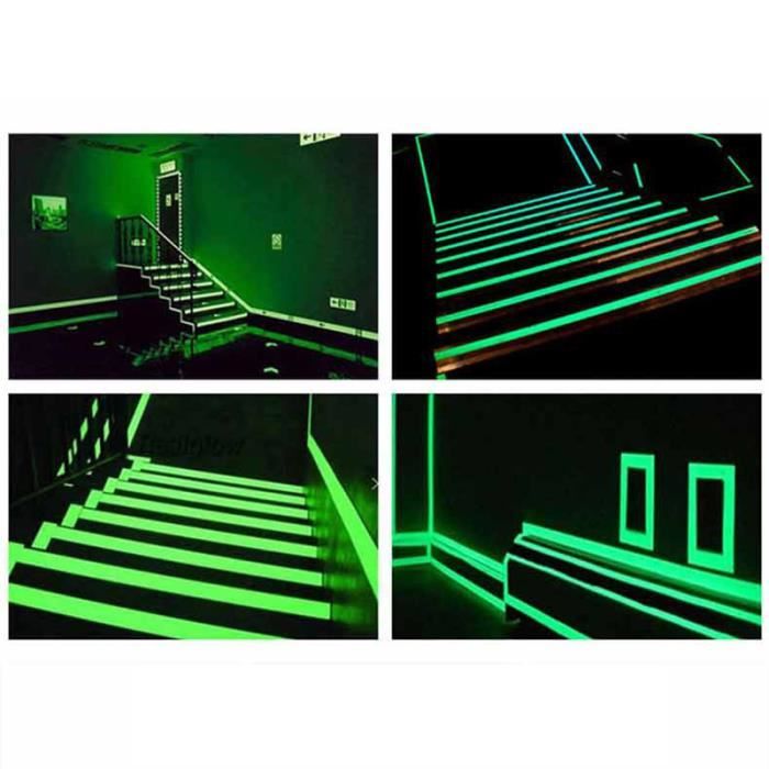 5CM X 3M - Ruban adhésif de sécurité Fluorescent lumineux, 3 mètres, Fournitures de sécurité ...