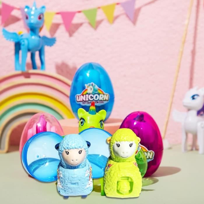 Lot De 4 Grands Œufs De Pâques En Alpaga Avec Intérieur En Alpaga Pour ...