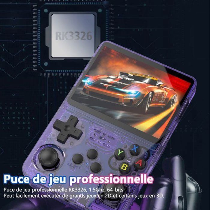 Console Portable R36S, Jeux Vidéo Rétro, Écran IPS 3.5 pouces, 20 000 ...