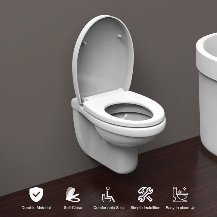 M41002, Abattant WC Forme O, Cuvette Toilette avec Frein de Chute ...