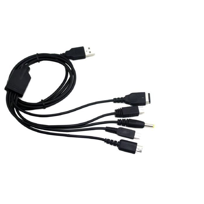 5 en 1 chargeur USB Nintendo DS Lite, DSi, 3DS, DSi XL, 3DS, GBA SP, DS ...