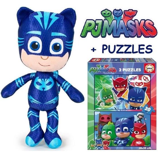 Peluche PJ MASKS pyjamasques YOYO + Puzzle PJ MASKS pyjamasques ...
