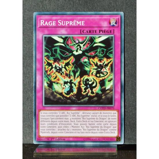 Carte YU-GI-OH COTD-FR070 Rage Suprême NEUF FR - Cdiscount Jeux - Jouets