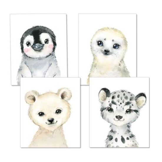 Ensemble de 4 affiches décoratives pour enfants - Affiche bébé garçon ...