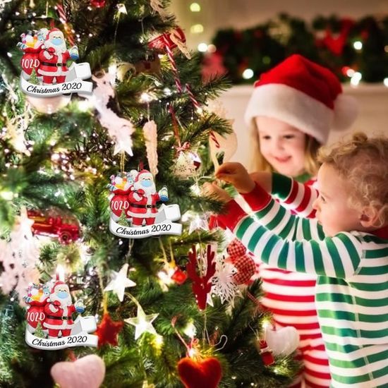 Tbest Ornement Père Noël 2020 Arbre de Noël Suspendre Résine Décoration ...