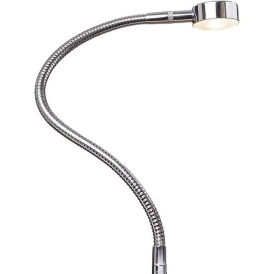 Lampe De Chevet Led Lampe De Lecture Luminaire Flexible Chrome Gris ...
