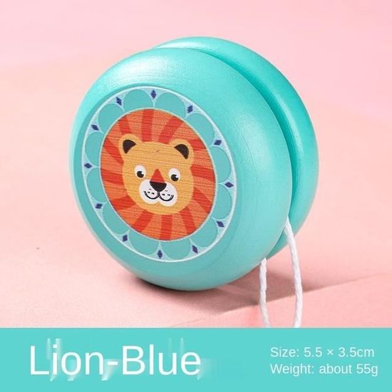 YOYO,Lion yo-yo ball--Jouets En Bois De Dessin Animé, Animal Mignon Yo ...
