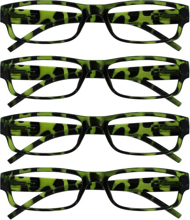 Lunettes De Lecture Vert Écaille Valeur Pack 4 Femmes Dames Uvr4Pk009 ...