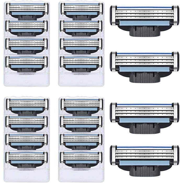 20 Pcs Lames de Rasoir Mach 3,Lame mach 3,Lame de Rasoir Mach 3,Lame ...