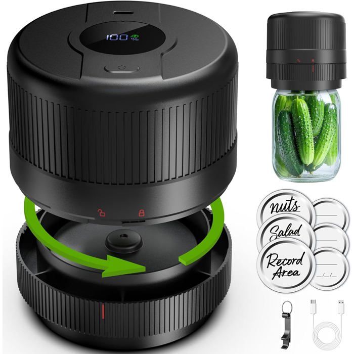 Wothfav Machine Sous Vide pour Bocaux en Verre, Scelleuse sous Vide ...