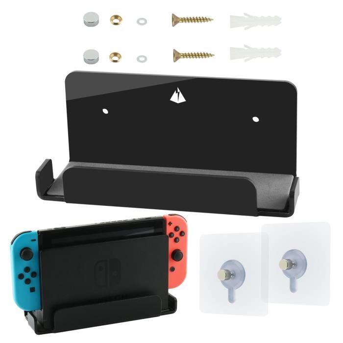 Noir-Support Mural Pour Station D'accueil Nintendo Switch, Adhésif ...