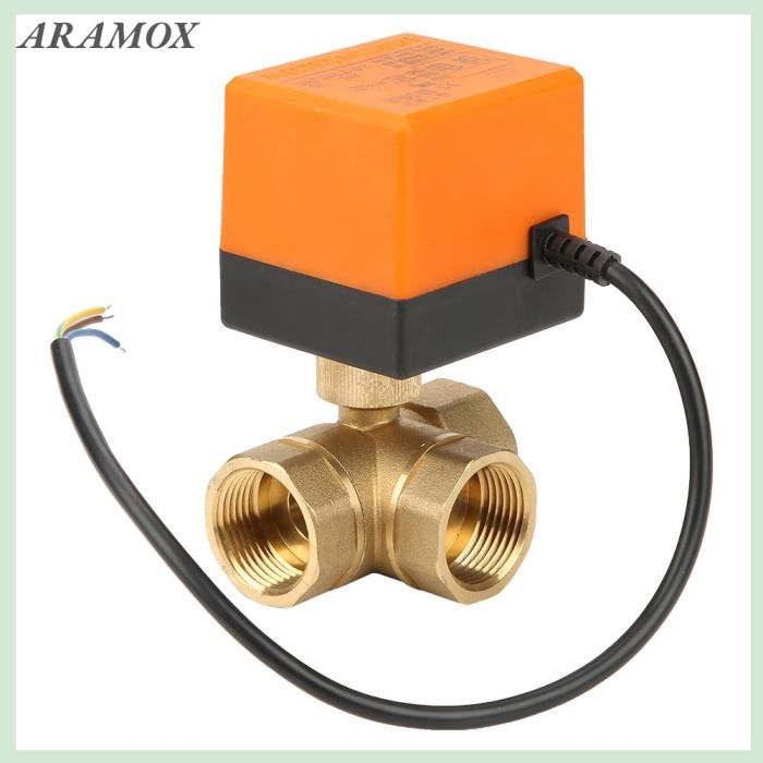 ARAMOX DN25 Vanne à Bille Motorisée 3 Voies en laiton pour Climatisation DC24V - Cdiscount Bricolage