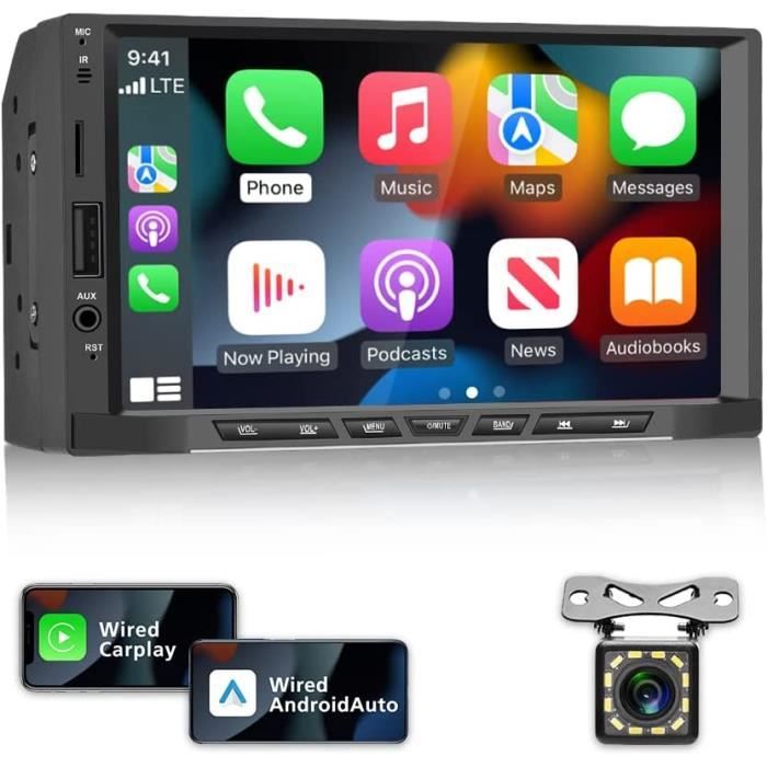 Autoradio Carplay 2 Din avec An oid Auto, 7" Poste Radio Voiture Media ...