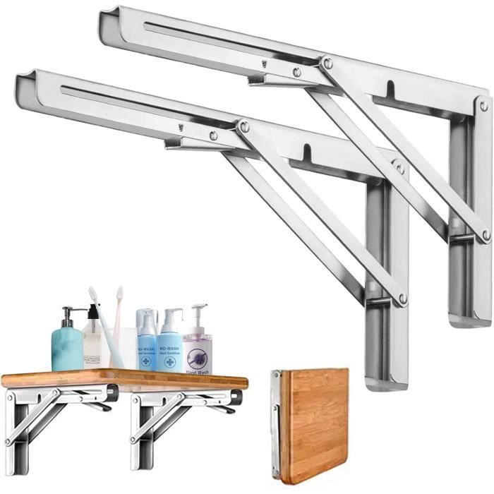 Equerre Etagère Pliante 500Mm, 2Pcs Support Console Pliable En 304 ...