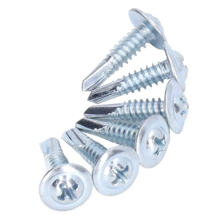 Cikonielf Kit d'assortiment de vis autoperceuses 250 pièces vis auto-perceuses en acier au ...