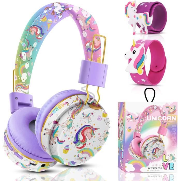 Casque Audio Enfant Bluetooth, Licorne Casque Sans Fil Pour Filles Avec ...