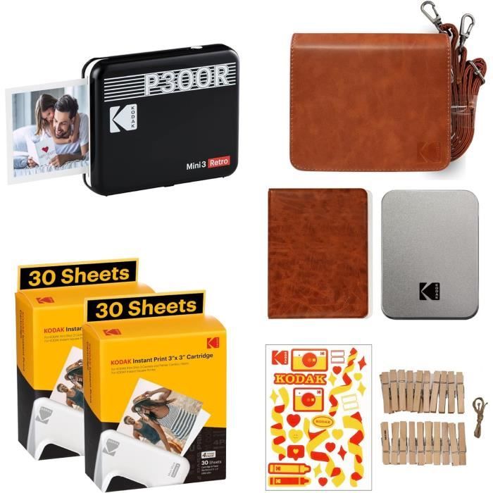 Mini 3,Imprimante Photo Portable Pour Smartphones,Apple Ios Et Android,76X76 Mm,Bluetooth,Sans ...