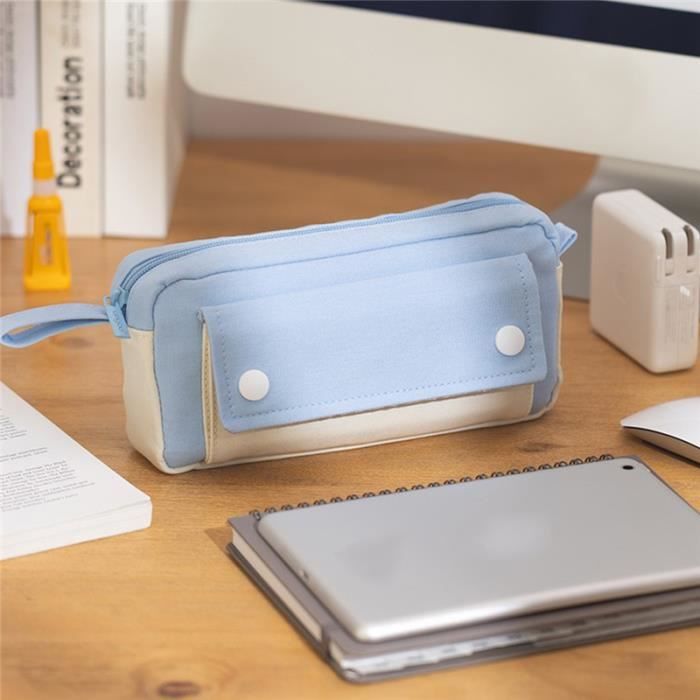 ANGOO Pencil Case,Large Capacity Pen Pencil Pouch, Navy Blue ...