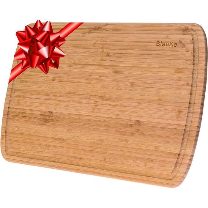 BlauKe Planche à Découper eois de Bambou avec Rigole (Grande 45x31cm ...