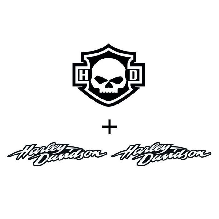 Stickers rétro réfléchissant Harley Davidson pack Skull - Cdiscount Auto