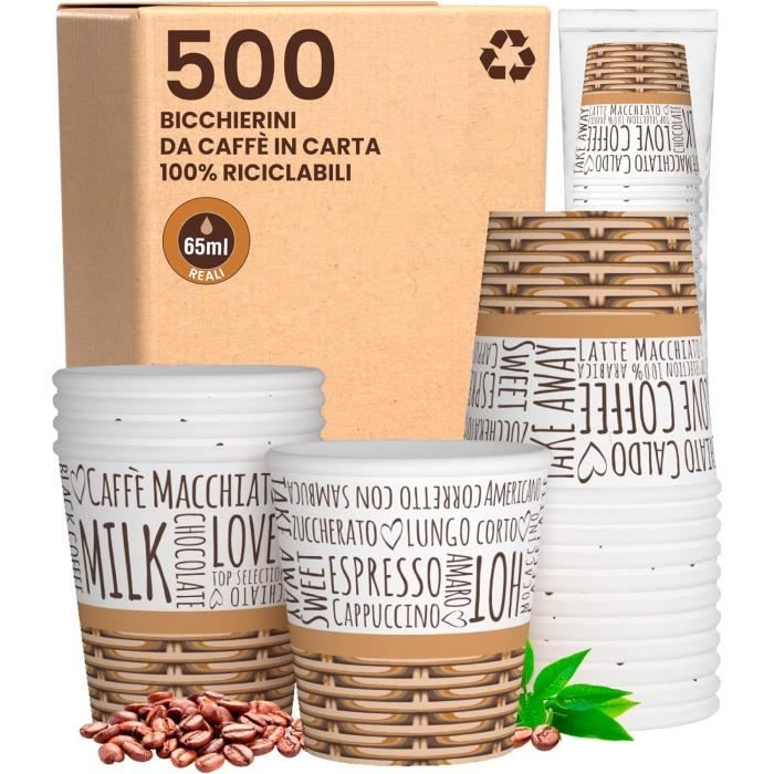 500 Petits Gobelets En Papier 65Ml Mini Gobelets Jetables ...