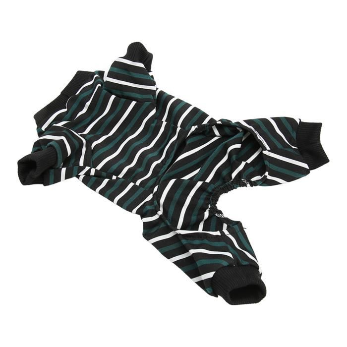 UNE Pyjama rayé pour chien à la mode mignon chaud confortable ...