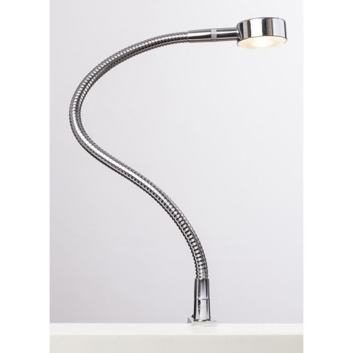 Lampe De Chevet Led Lampe De Lecture Luminaire Flexible Chrome Gris ...