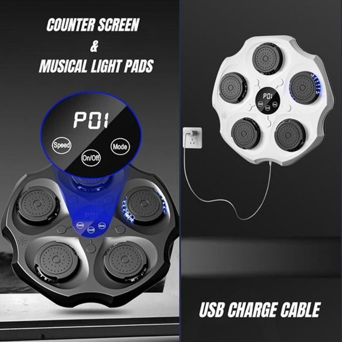Machine De Boxe Pour Musique - Gants De Boxe Led - Pad De Boxe Bluetooth - Matériel D ...