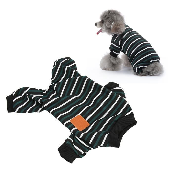 UNE Pyjama rayé pour chien à la mode mignon chaud confortable ...