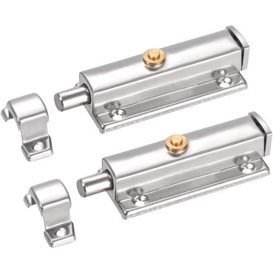 4" porte en INOX Ressort loquet verrou cylindre coulissant, 2Pcs[1020 ...