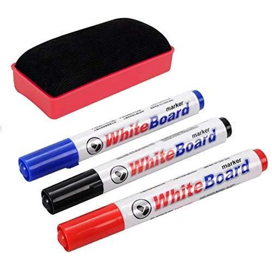 AURSTORE BASA Lot de 3 Marqueurs effaçables à sec+ effaceur Pour ...