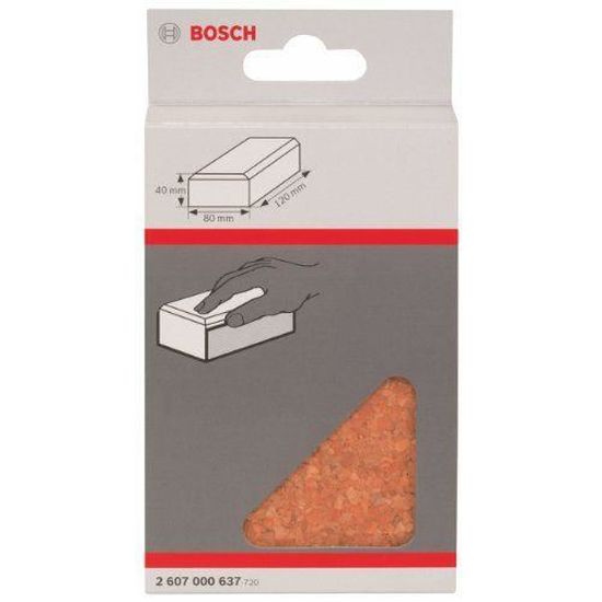 Cale de ponçage - BOSCH - 80 x 120 mm - Liège - Durable - Précise ...