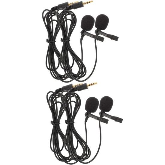 4 Pièces Micro-Cravate Micro Pro Micro pour karaoké Microphone de ...