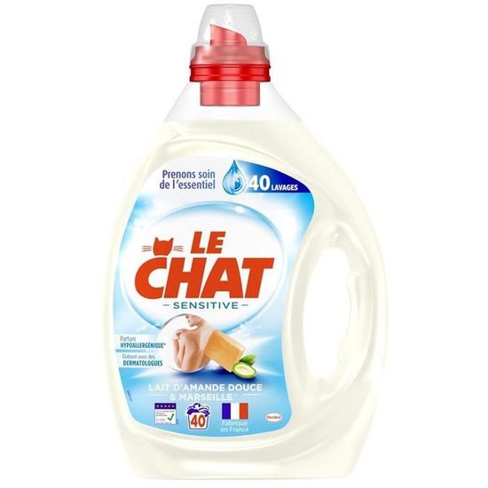 LOT DE 7 - LE CHAT : Sensitive - Lessive liquide concentré lait d ...