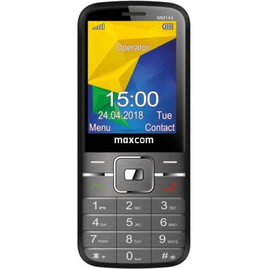 Téléphone portable MAXCOM PANT 2.4 - Coque métallique - 2 MPX - GSM 2G ...