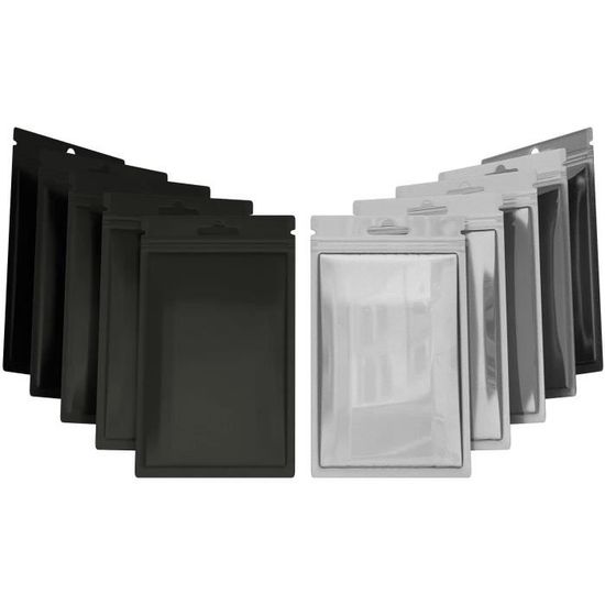 Rimiko 100 Pcs Sacs Mylar Refermable Alimentaire Anti-Odeur, Sachet Zip ...