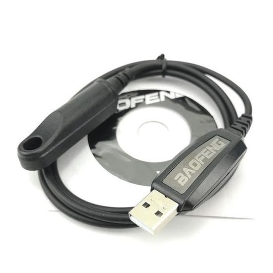 Baofeng Câble de Programmation Original Waterproof USB Programming Cable + CD Software for ...