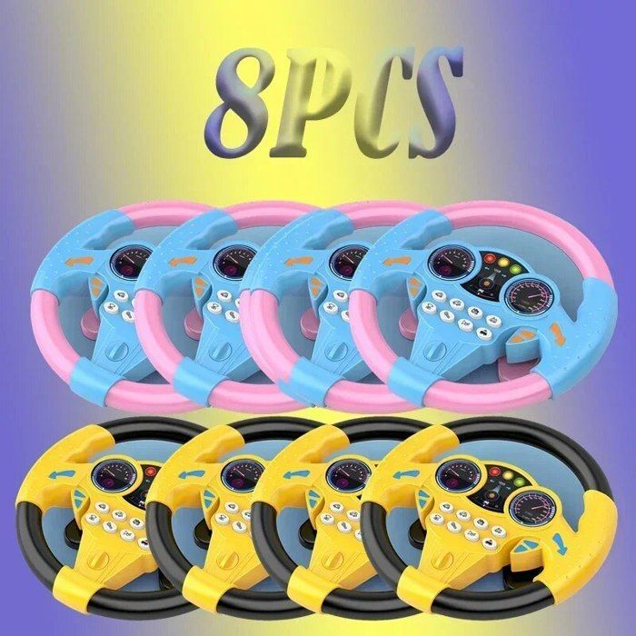 Simulation de volant multifonctionnel pour enfants,roue rotative à 360 ...