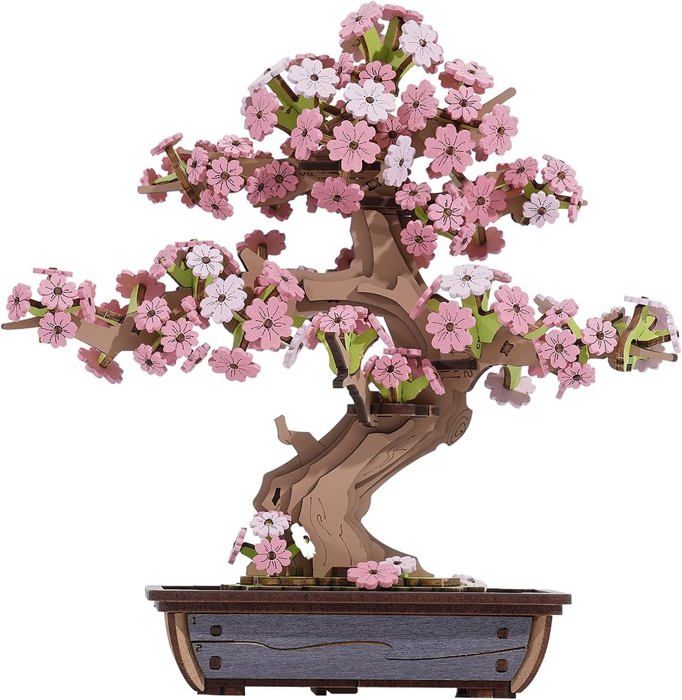 Puzzle 3D Sakura Bonsai Jigsaw Puzzles Maquette En Bois À Construire Modélisme Diy Kit De ...