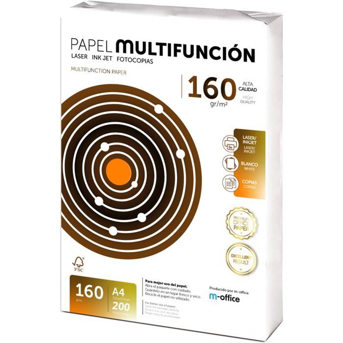 Folios A4 160Gr 200 Hojas, Papel Multiusos Para Impresora, Folios ...