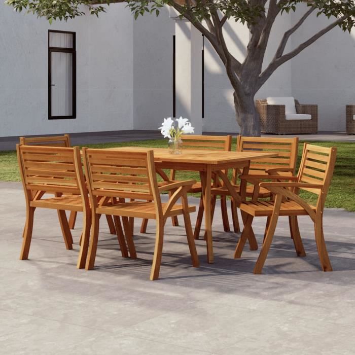 AKO Table de jardin 150x90x75 cm Bois d'acacia solide-AKO7394667423580 ...