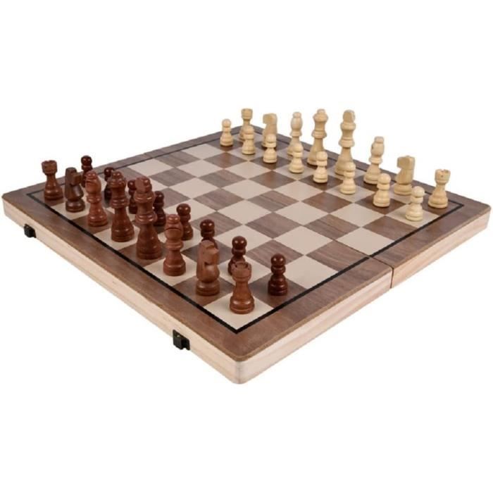 Jeu D'Échecs En Bois, Jeux D'Échecs Éducatifs Pliables, Kit D'Échecs En ...